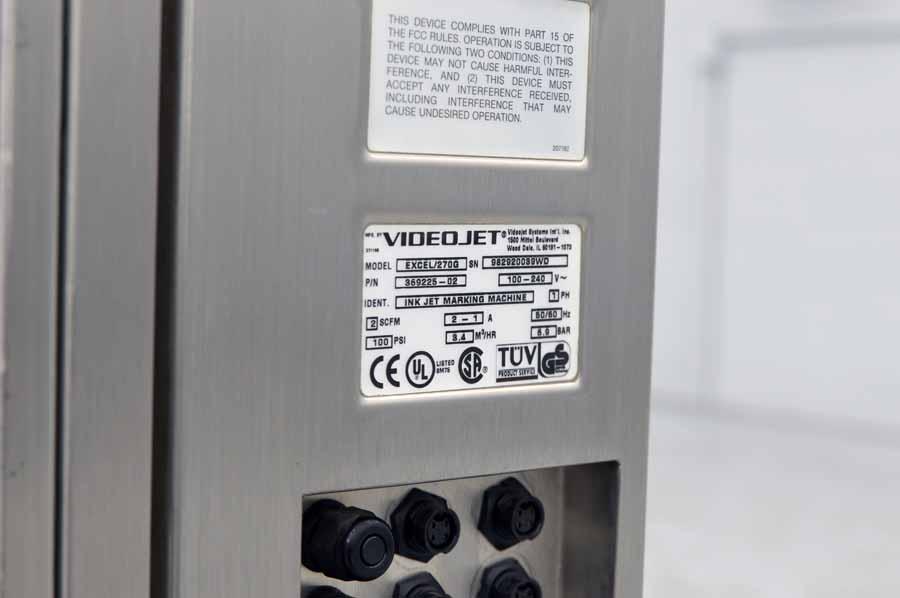 Lot #79: Dual Videojet Excel Series 270G Inkjet Print System - WireBids